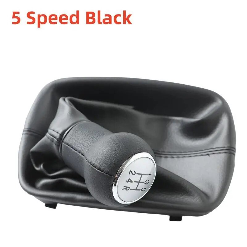 Черный/серый кожаный чехол-накладка на рычаг переключения передач для Audi A6 C5 A4 5 Speed Silver