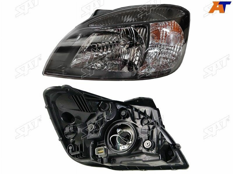 . SAT Фара для KIA RIO 05-11 левая черная