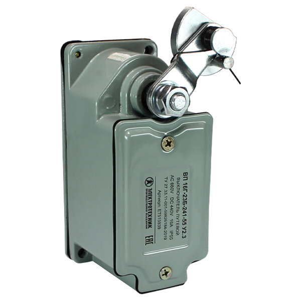 Путевой выключатель Электротехник ВП 16Г-23Б-241-55 У2.3, селективный привод, без сальника, ход вправо, cамовозврат, 1з+1р, IP55,