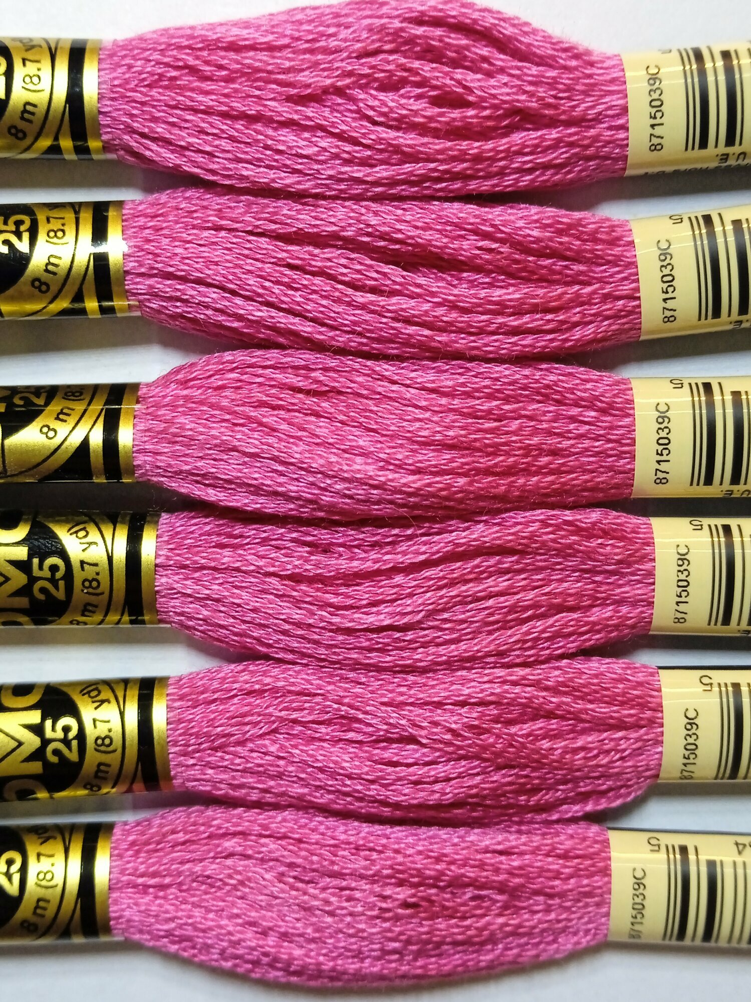 Набор ниток мулине, 8 м, 6 шт DMC-3804_6