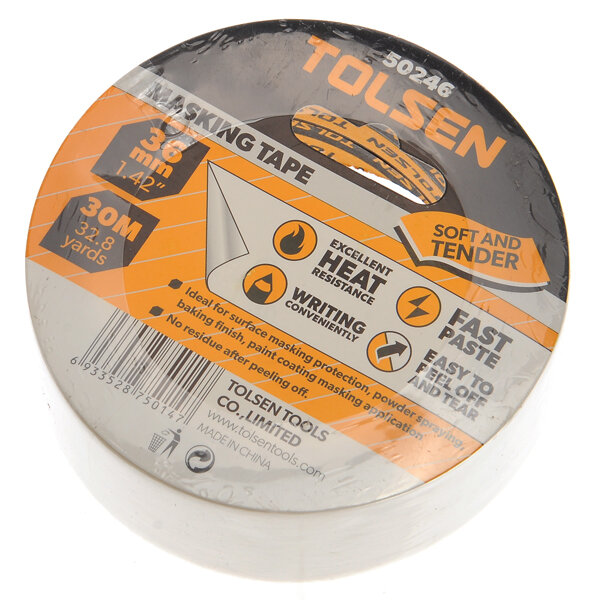 Скотч 50246 малярный 36мм х 30м (Tolsen) (3 шт. в комплекте)