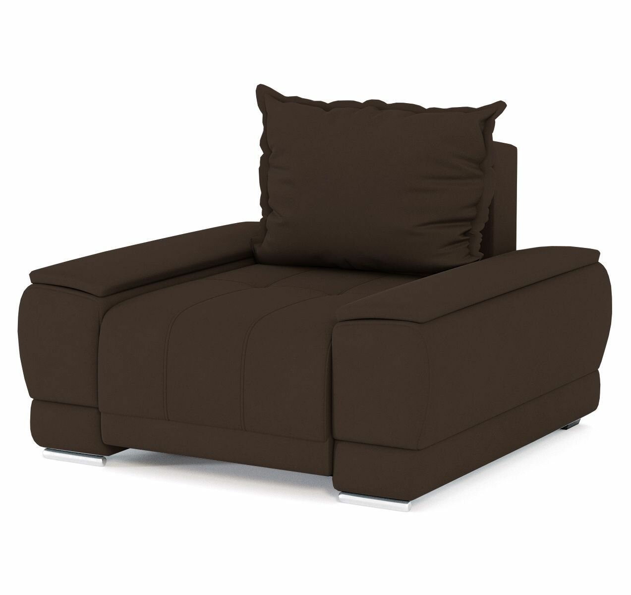 Кресло кровать раскладное, для взрослых, еврокнижка, велюр; 197см; Зара Браун 20