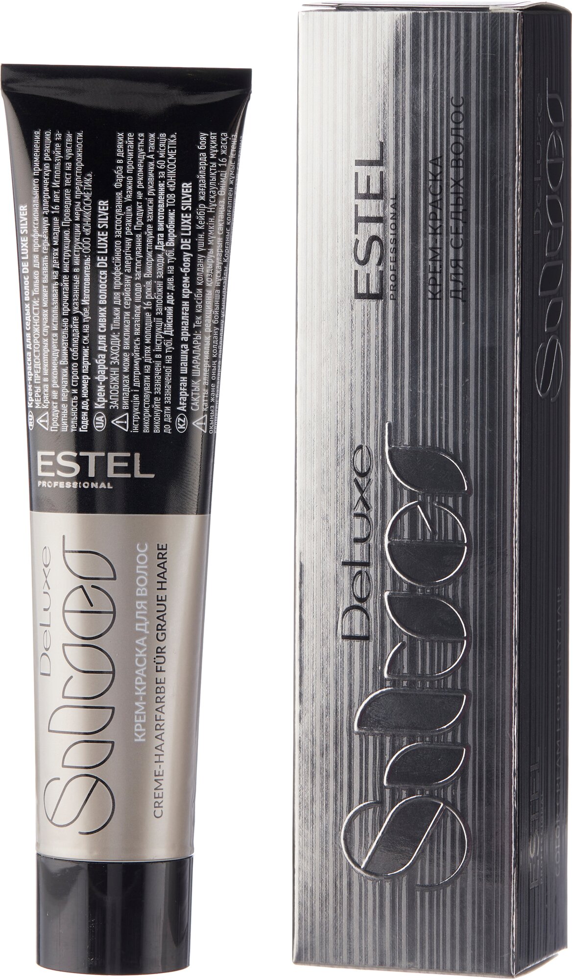 Крем-краска ESTEL 10/36 De Luxe Silver, светлый блондин золотисто-фиолетовый для 100% седины