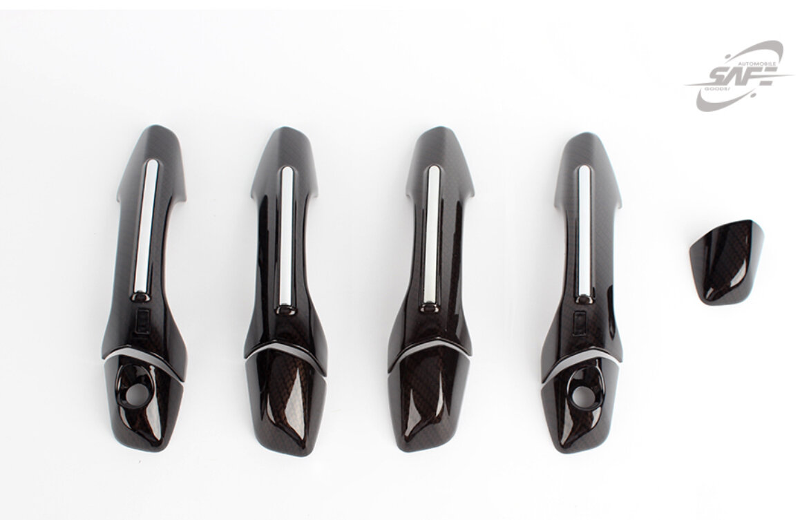 Hyundai Santa Fe III - карбоновые накладки на ручки