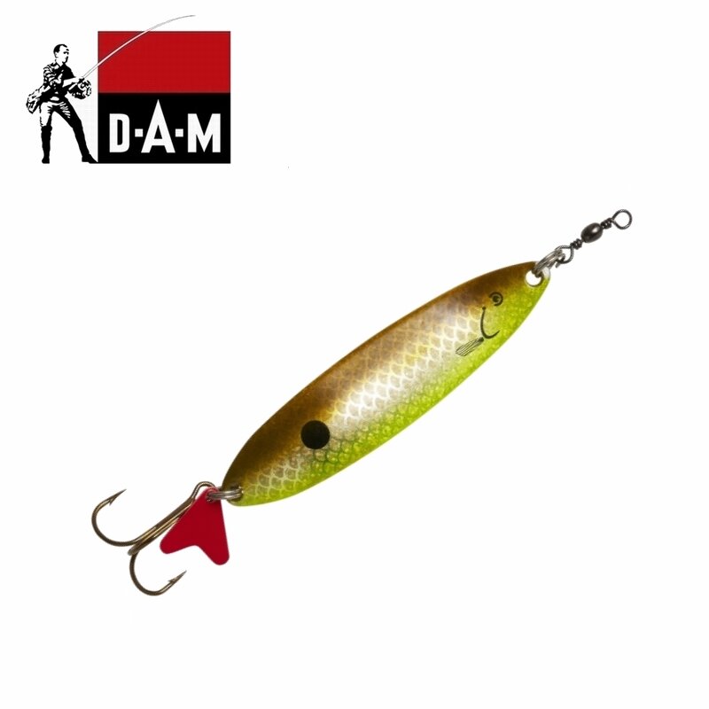 Блесна Колеблющаяся DAM Effzett Slim Standart 65мм/16гр, цвет Olive/Silver UV