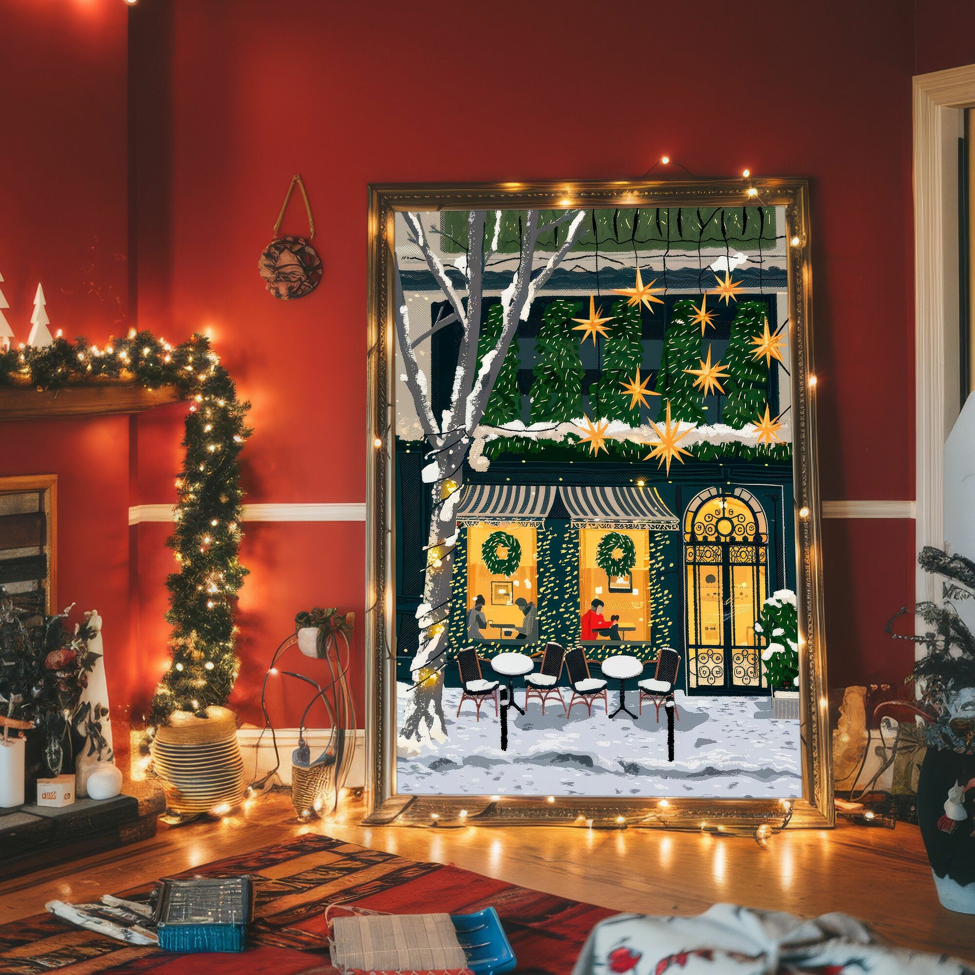 Постер Новый год Новогодние витрины из серии Casa New Year 40х50