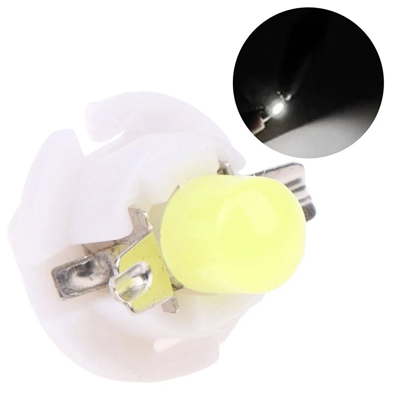 Приборная панель B8.4D BX8.4D, постоянный ток 12 В, индикаторная лампа, автомобильная лампа, белая, синяя, зеленая, 10 шт. B8.4, автомобильная лампа Cob для приборной панели