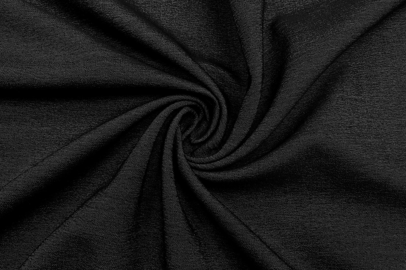 Ткань Джинс-стрейч на байке чёрный с белым меланж, 530 г/пм, ш145см, 0,5 м