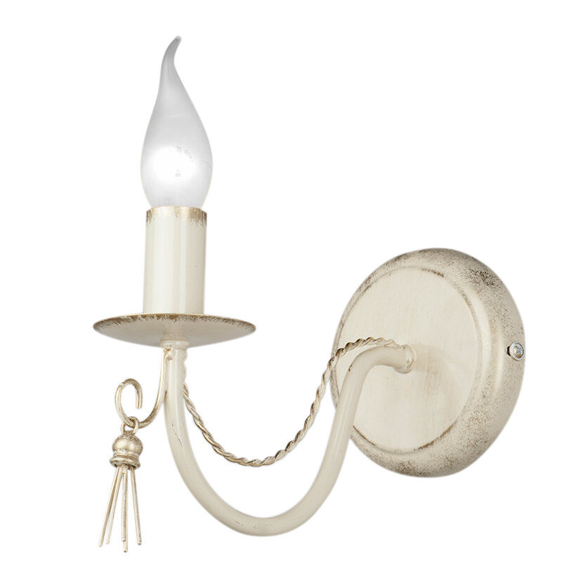 Бра настенный светильник Vitaluce V1080/1A , 1 лампа 3м2, Е14, 40Вт, цвет бежевый с золотом. %Распродажа!%