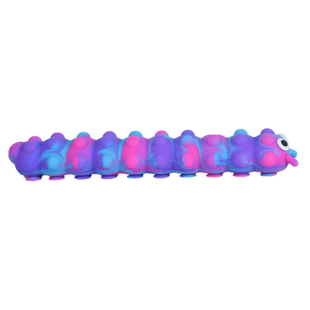 Caterpillar Push Bubble присоска Силиконовые сенсорные игрушки для детей и взрослых, игрушки для снятия стресса для путешествий, 3D пузырьковые присоски, красочные и прочные