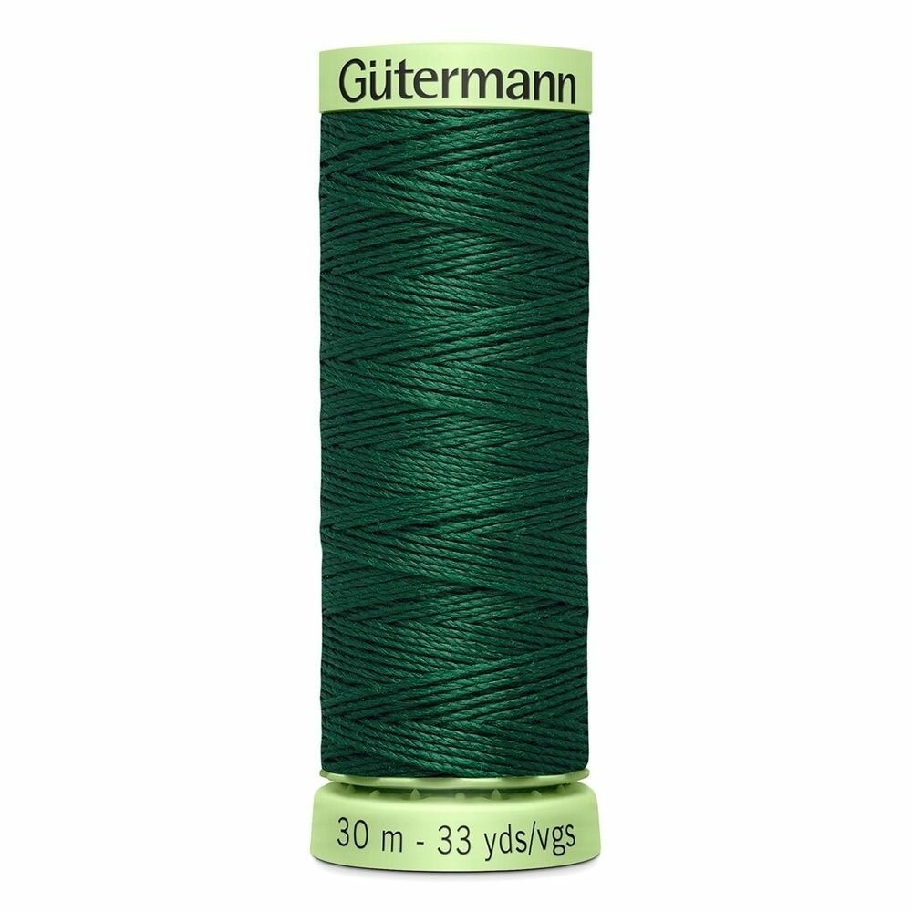 Декоративная нить Gutermann Top Stitch 30/30 м для отстрочки, 100% полиэстер, цвет 340 зеленый трилистник, 5 шт (3)