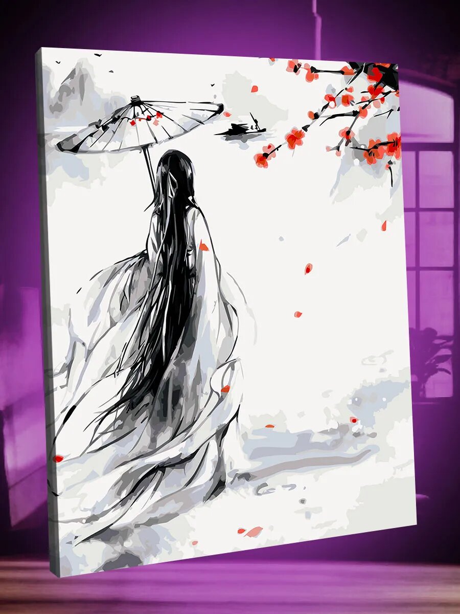 Картина по номерам Аниме цвет сакуры