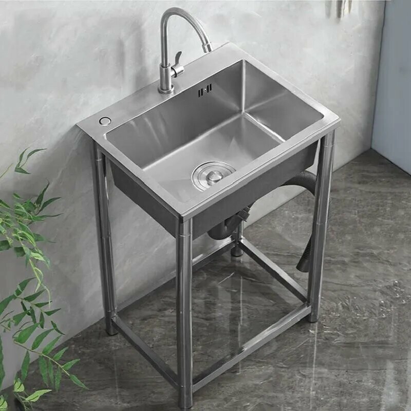 Умывальник, В Комплекте Подставка, Кран, впускная труба воды И Сливной Шланг, 50x40x75см TC