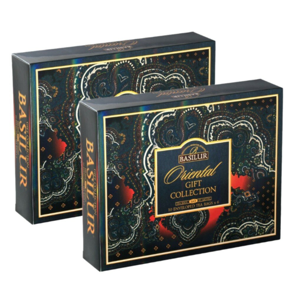 Чай Базилур Восточная Коллекция ассорти 60 пакетиков 2 штуки