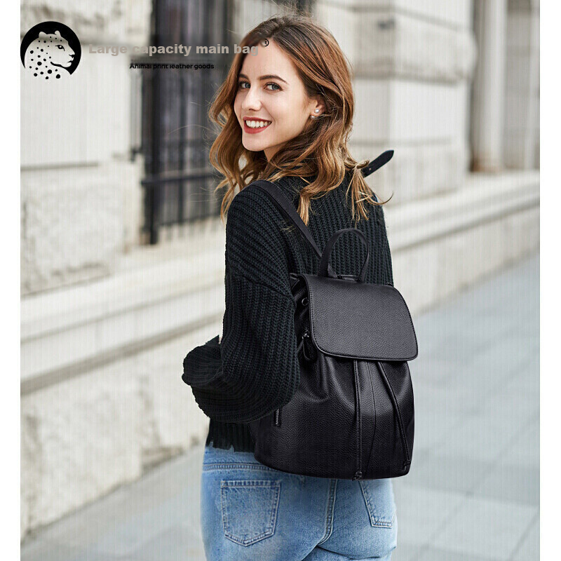 Рюкзак ZOOLER, Juer Handbag Top-Grain Leather Backpack Large Capacity Fashi, большая вместимость, для путешествий, для активного отдыха, городской, школьный, кожаный, для женщин