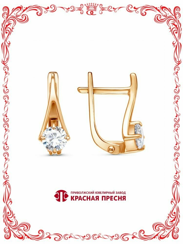 Серьги, фианит
