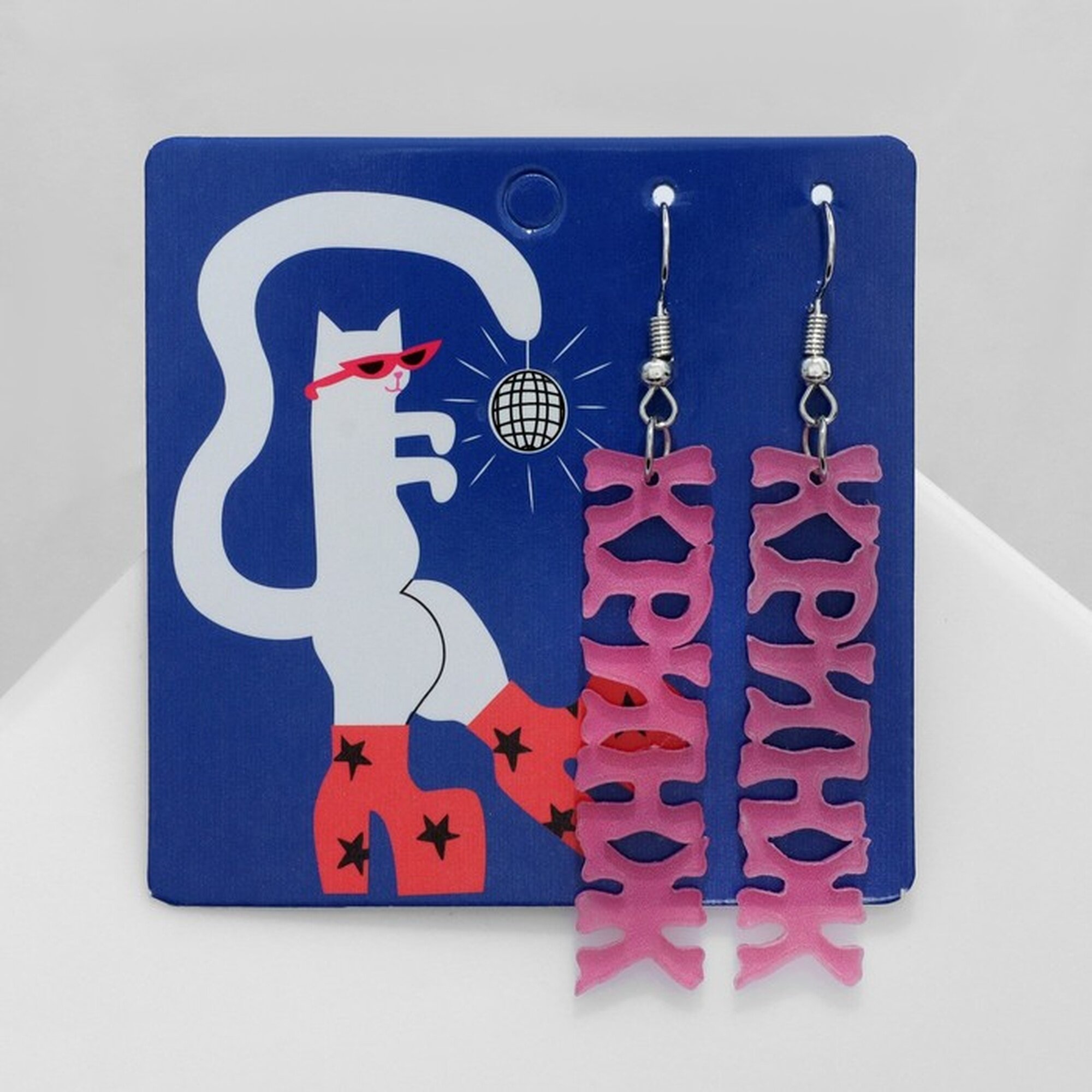 Серьги с подвесками, акрил