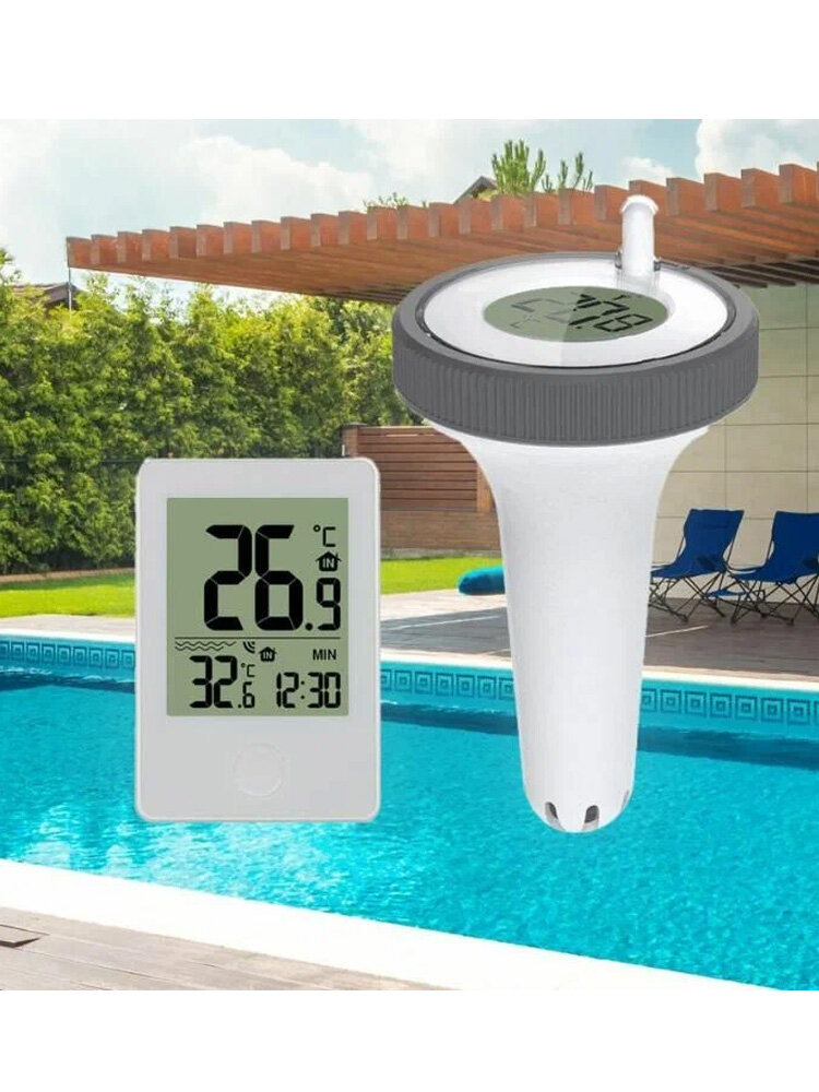 Беспроводной термометр для бассейна, водонепроницаемый, с поплавком, для измерения температуры воды