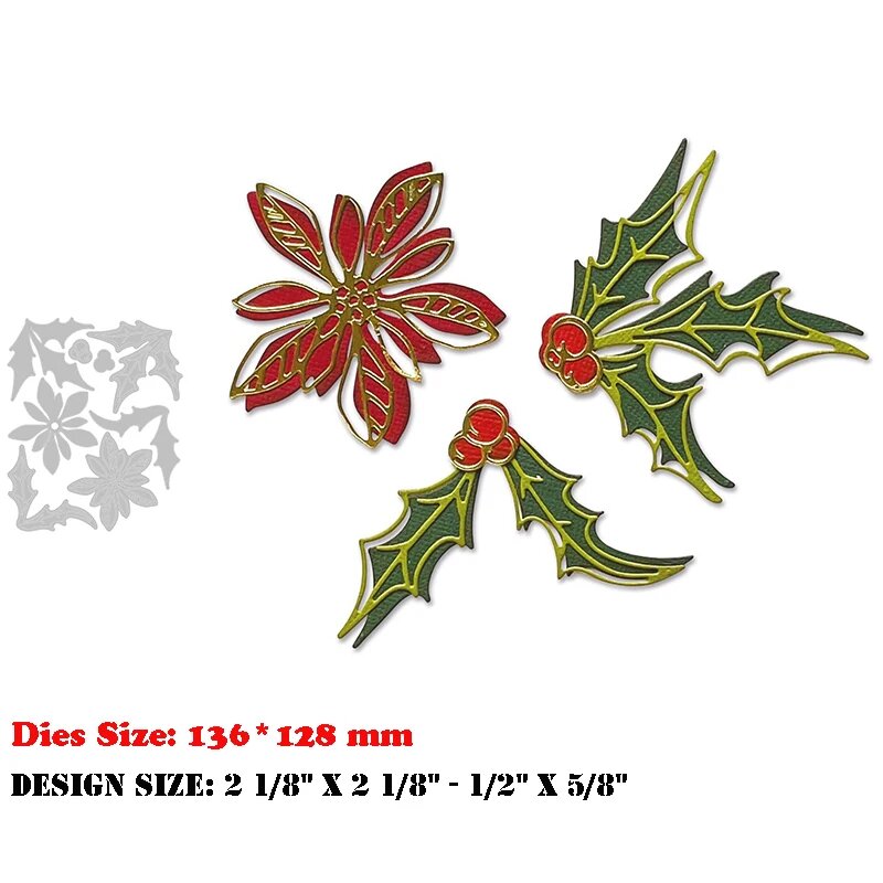 Металлические пресс-формы для скрапбукинга набор Красный, WL0151