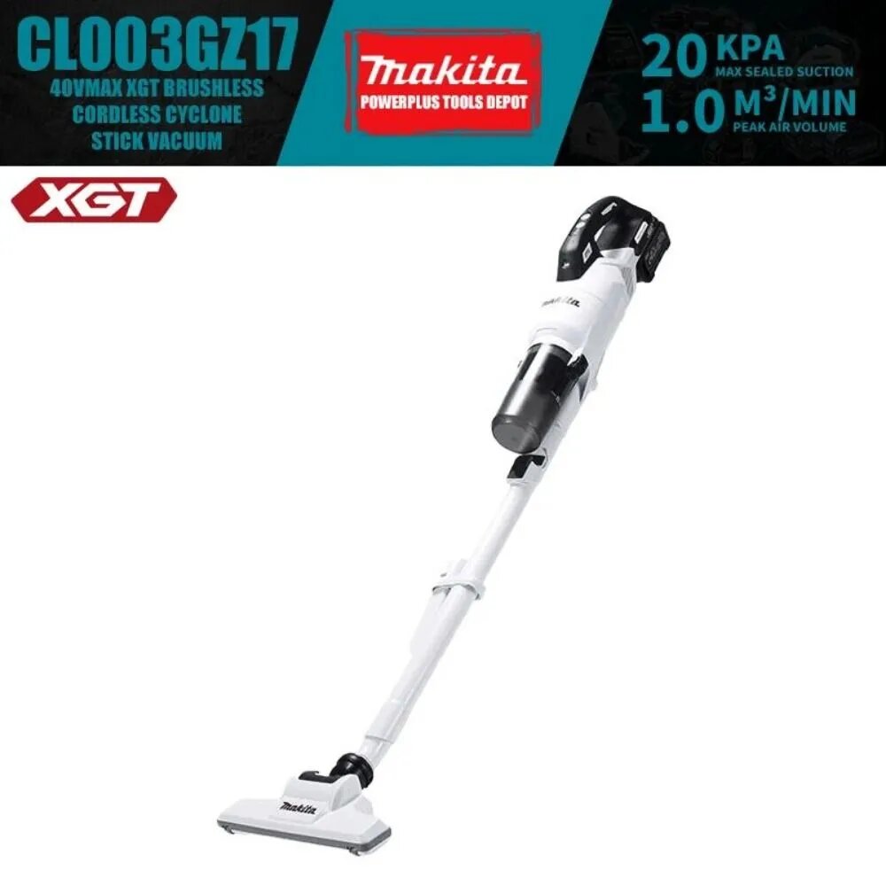 Makita CL003GZ16/CL003GZ17 Бесщеточный аккумуляторный циклонный пылесос 40Vmax XGT