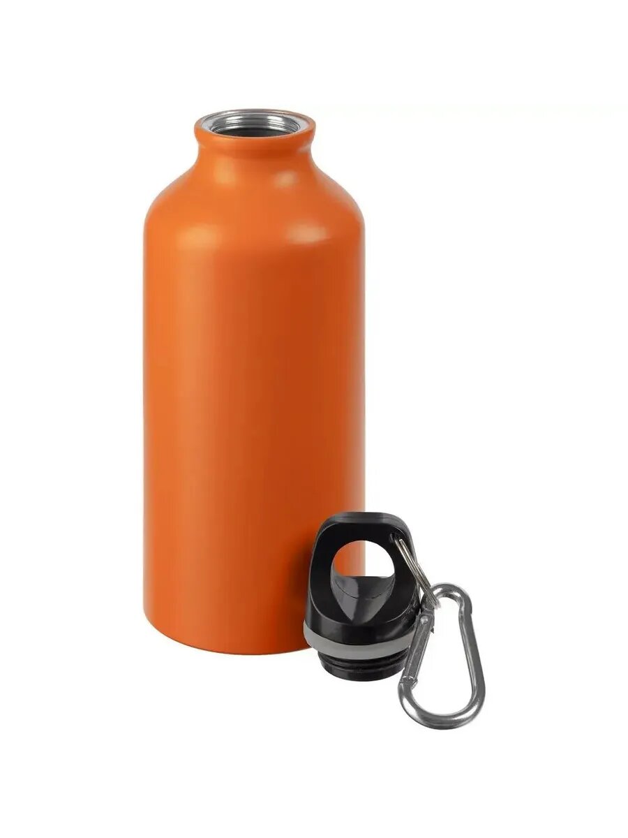 Компактная алюминиевая бутылка для воды оранжевая