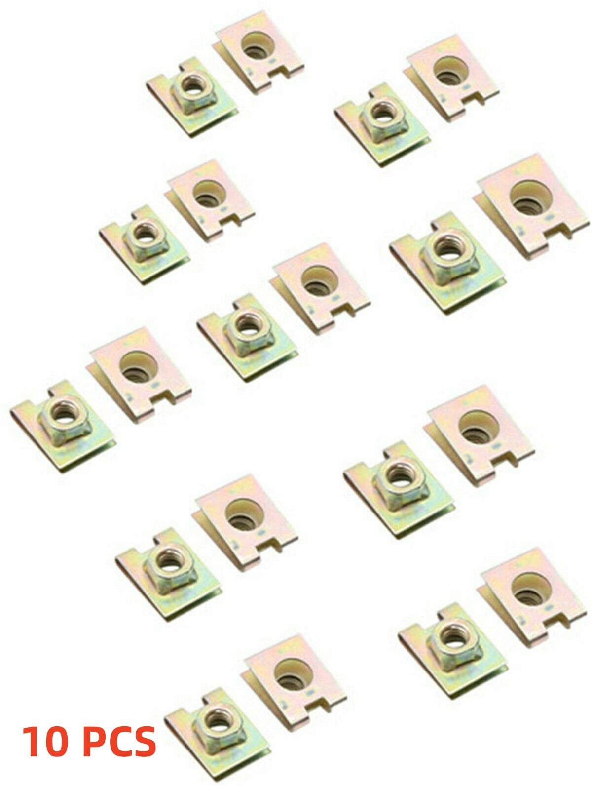 10 шт. Металлических гайка-пластины U-образных 6 мм, Скоростные зажимы, Скоростные гайки, Крепежные элементы, Комплект