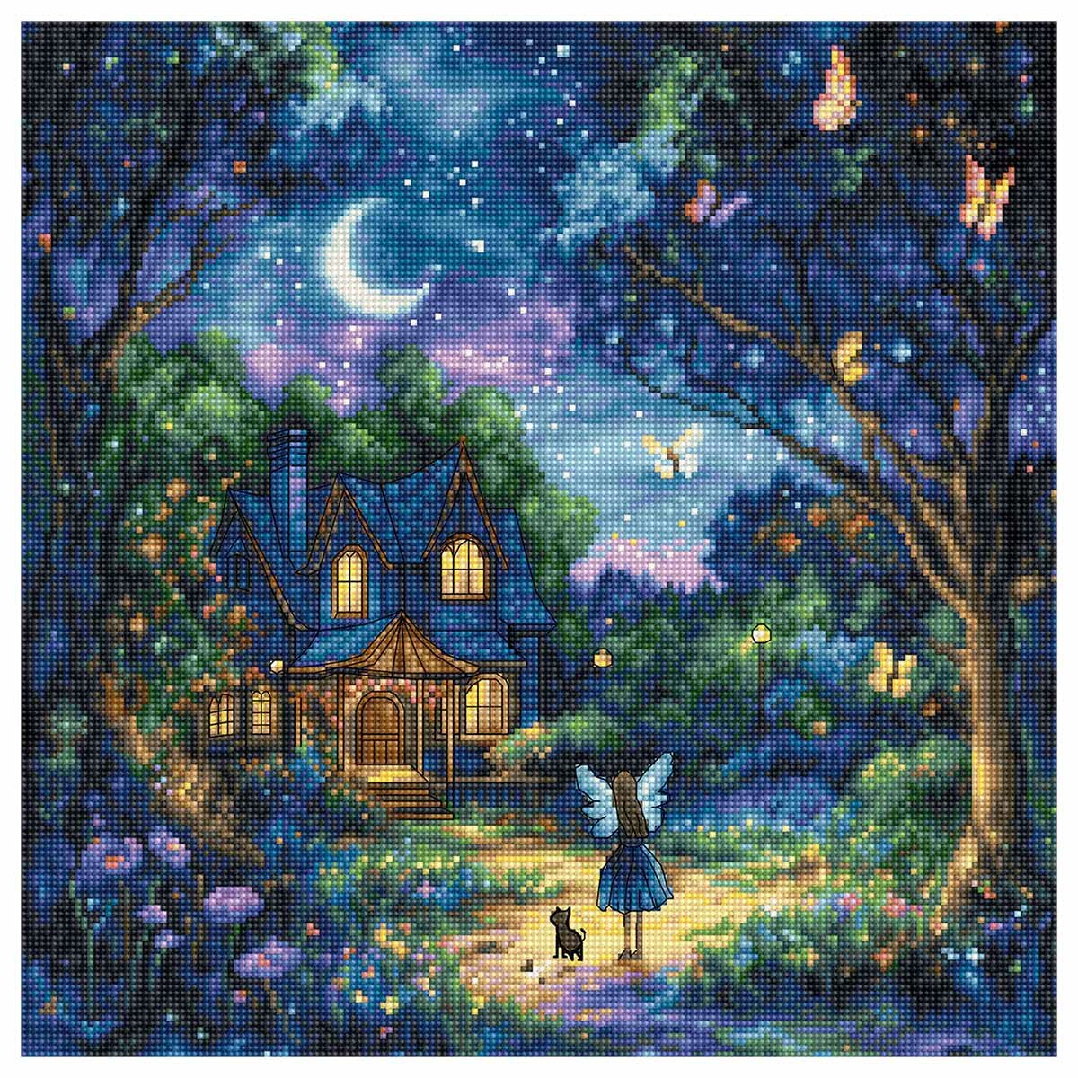 Набор для вышивания 'Лунный сад', размер 27*27см, LetiStitch