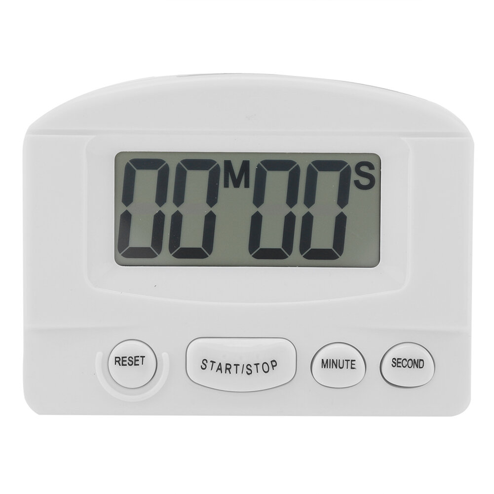 Portable Digital Clock Countdown Timer Large LCD Display Kitchen Use (White) — фото 1
