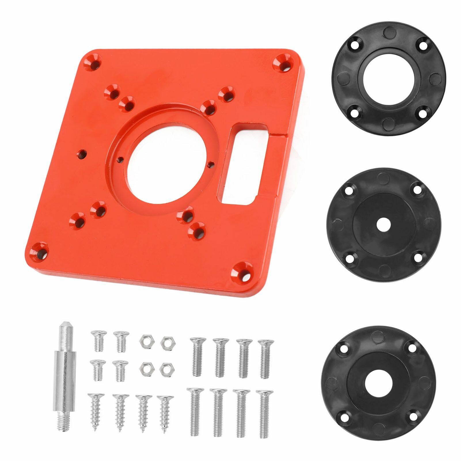 Многофункциональная алюминиевая вставная пластина для фрезерного стола, деревообрабатывающего верстака, фрезера по дереву, триммера, гравировального станка, аксессуары