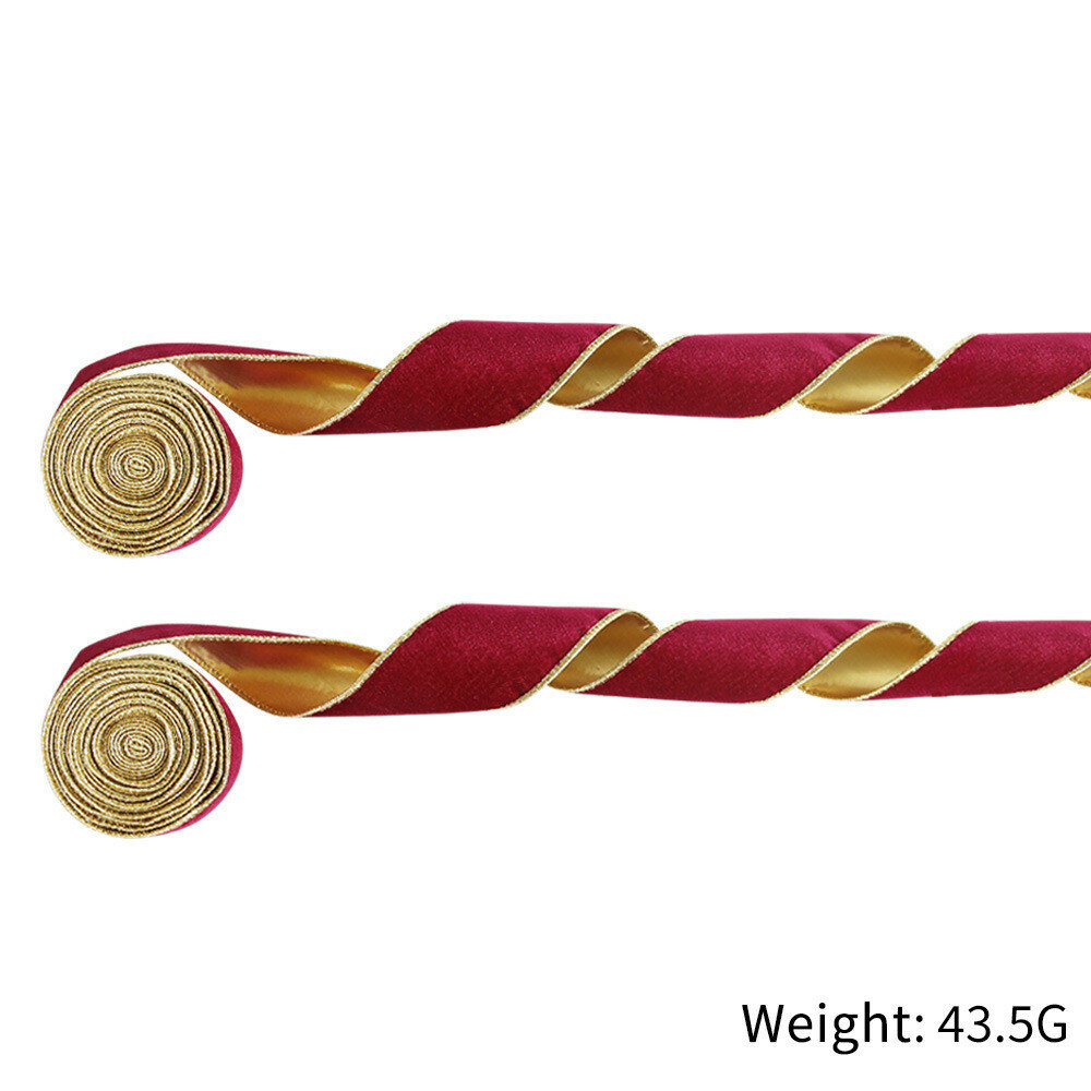 Яркие плюшевые ленты для рождественской елки, 3 м бордовой ленты для стильной упаковки подарков и праздничного декора