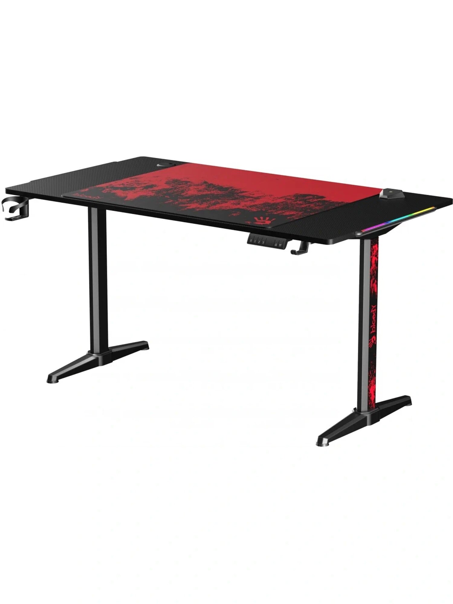 Игровой стол Bloody BD-TB301, ЛДСП, карбон, 140 см x 80 см x 75 см