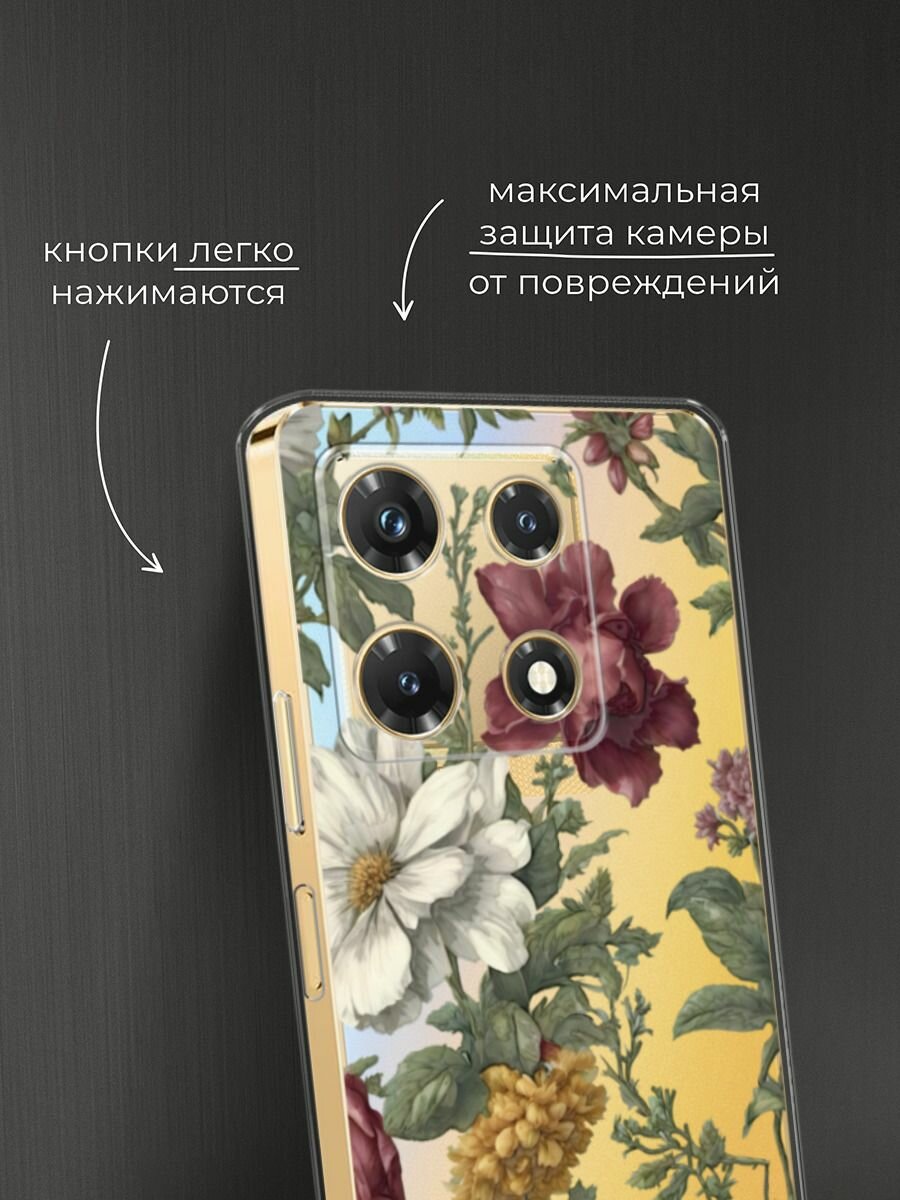 Чехол на Infinix Note 30 Pro / Инфиникс Нот 30 Про с принтом Акварельные цветы 2 — фото 1