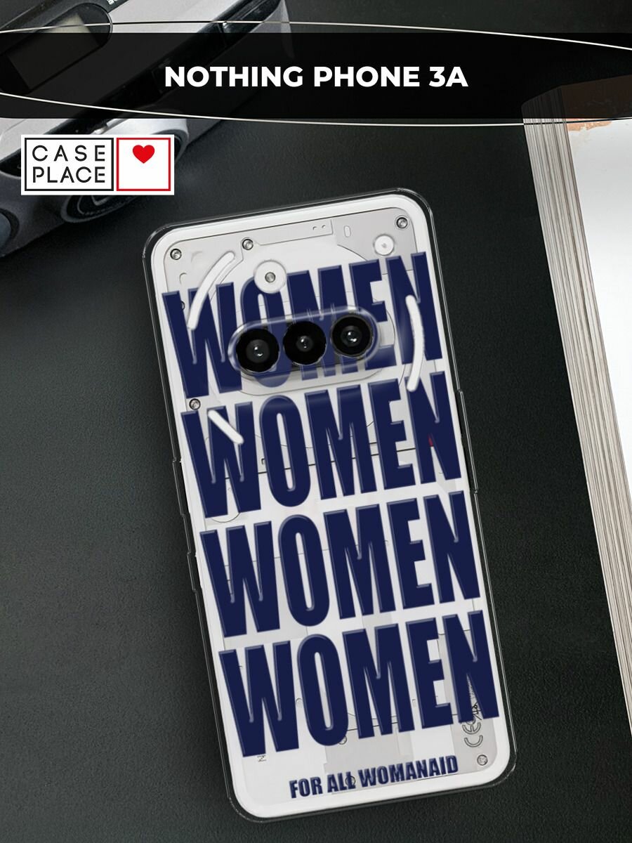 Чехол на Nothing Phone 3a / Нотинг Фон 3а с принтом Woman blue