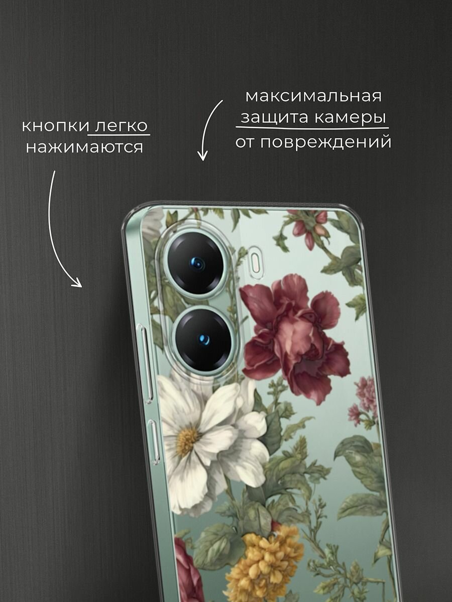 Чехол на Poco X7 Pro / Поко X7 Про с принтом Акварельные цветы 2 — фото 1