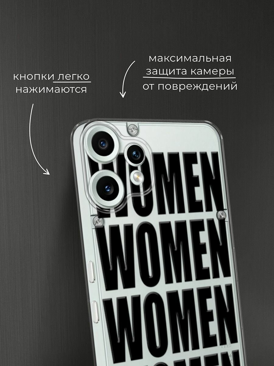 Чехол на CMF Phone 2 Pro / CMF Фон 2 Про с принтом Women black — фото 1