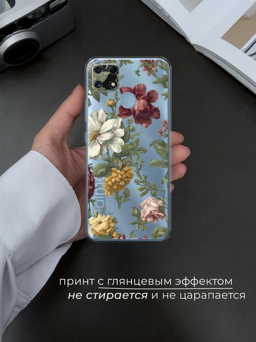 Чехол на Realme C25/C25s / Реалми С25/C25s с принтом Акварельные цветы 2 — фото 1