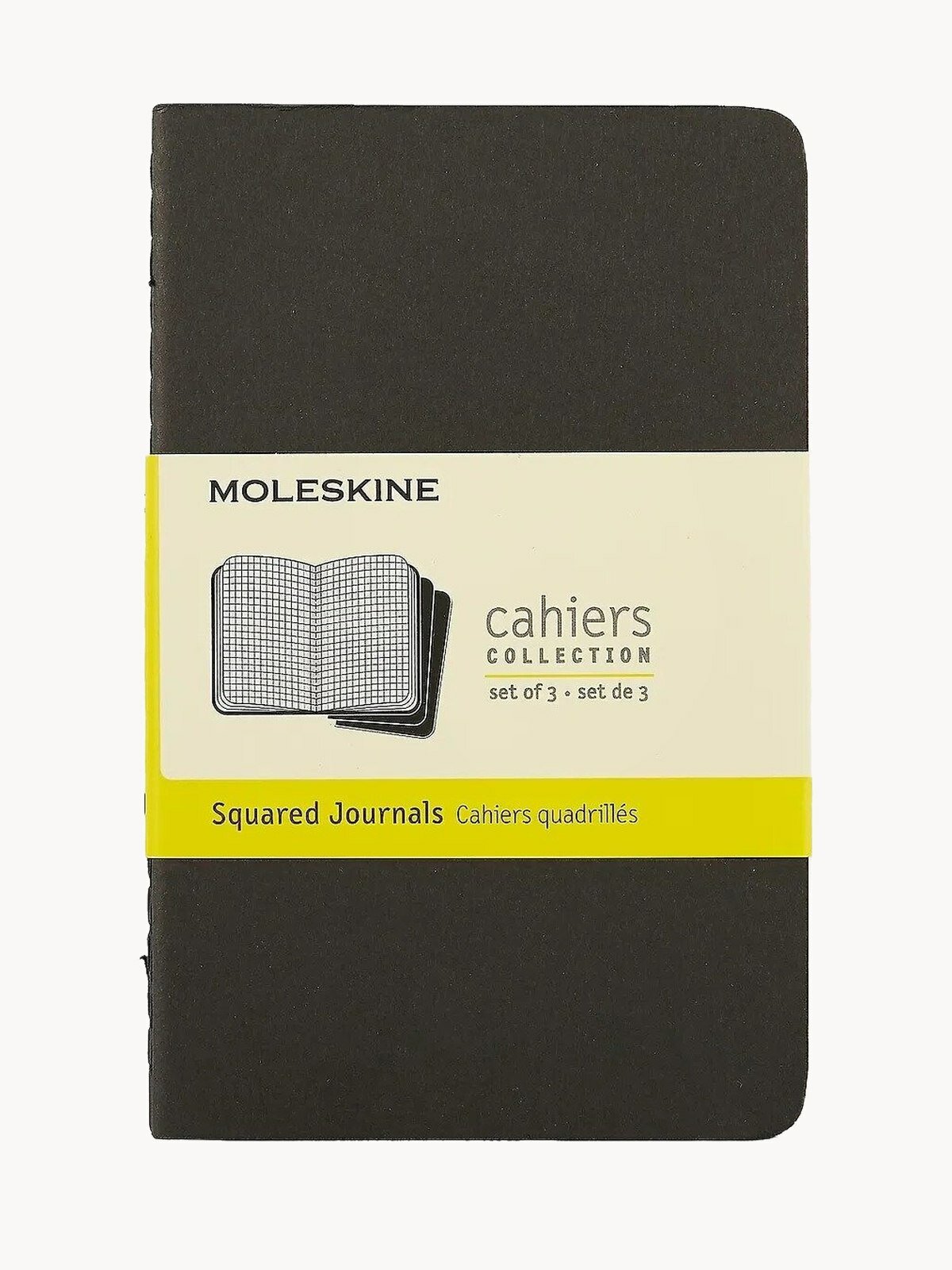 Набор блокнотов Moleskine Cahier Journals QP312 Pocket 90x140мм, обложка картон, 64стр, клетка, черный (3шт)