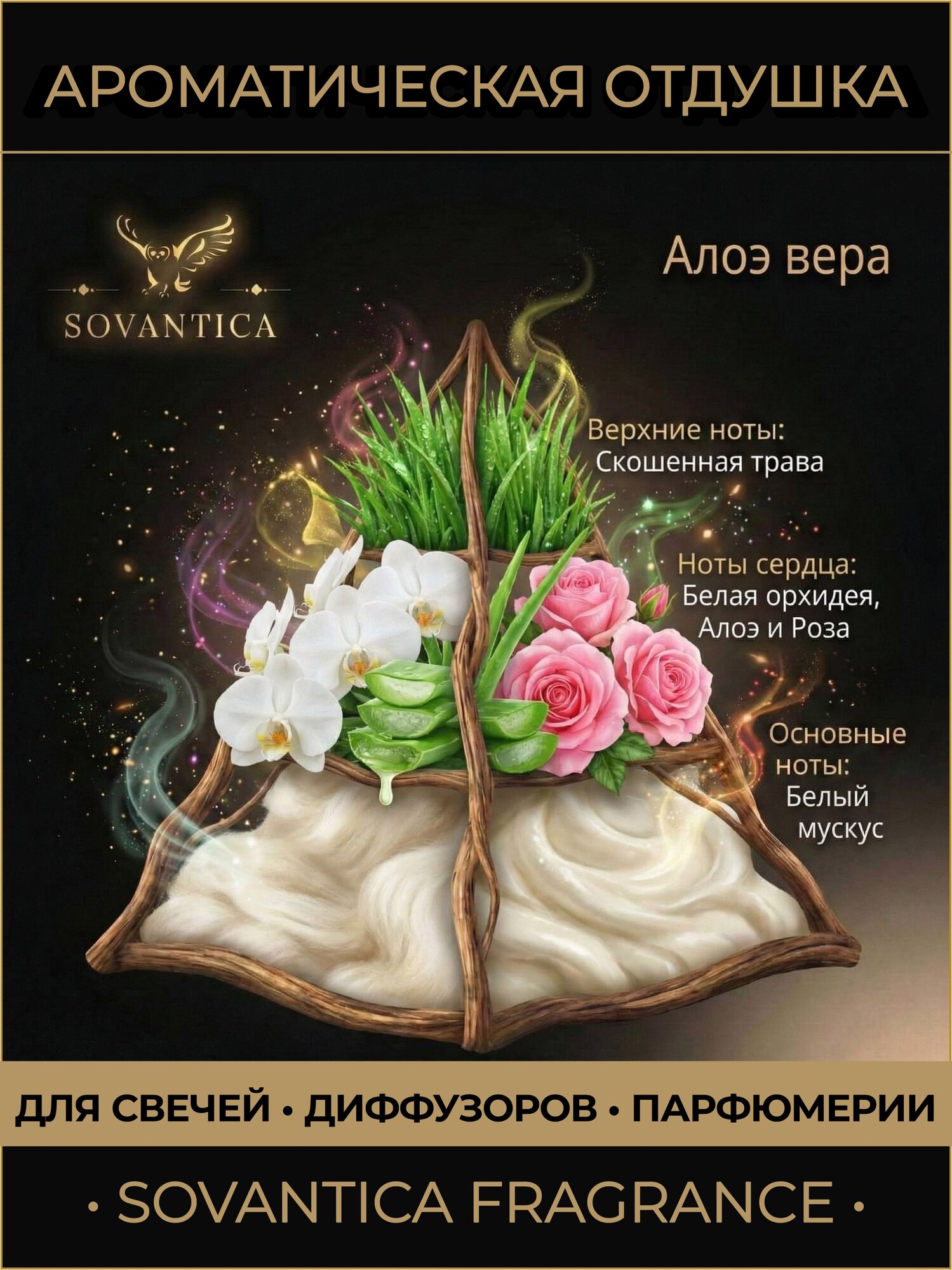 Ароматическая отдушка 10 г Алоэ вера (Aloe vera), Sovantica