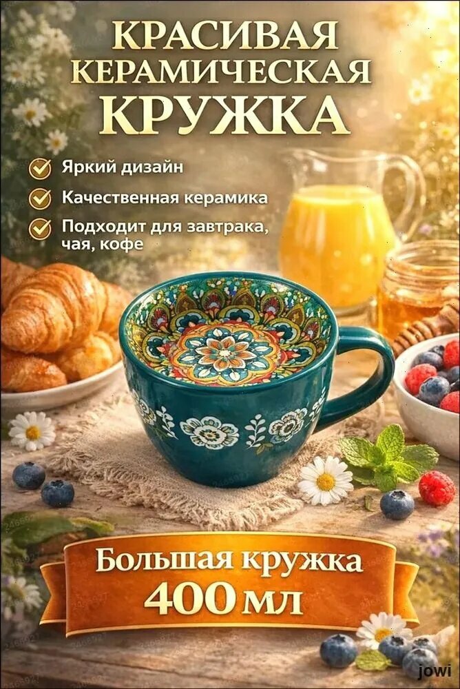 Кружка, 400 мл, 1 шт