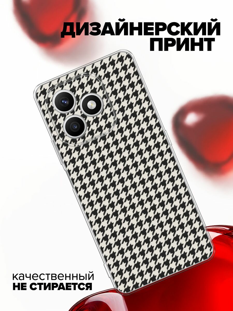 Силиконовый чехол на Honor X8d / Хонор X8d с принтом Гусиная лапка — фото 1