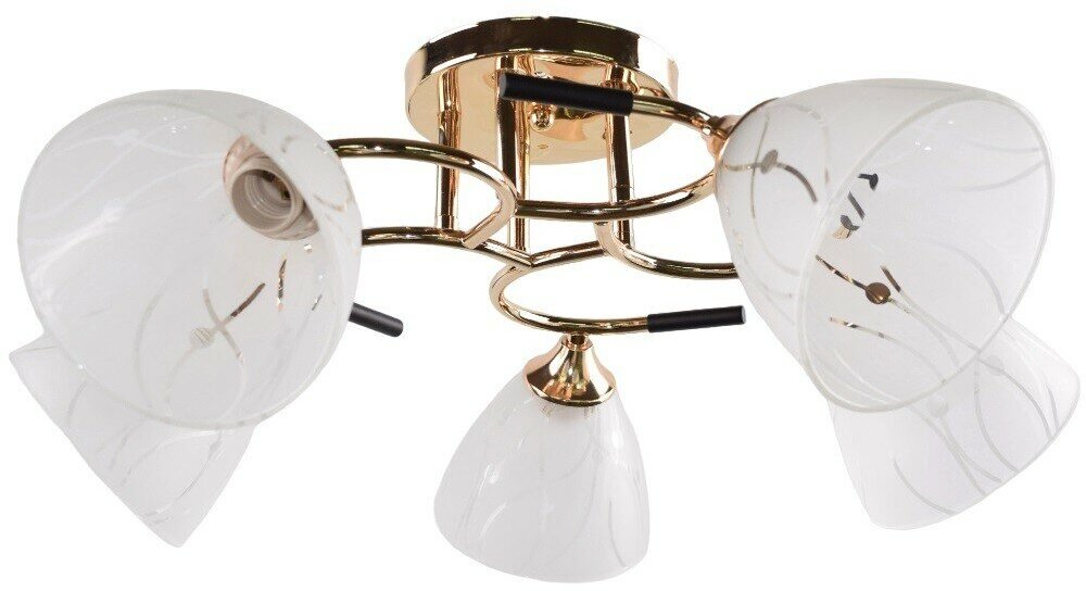 Люстра классическая 12238/5FGD+BK WT ЭкономСвет