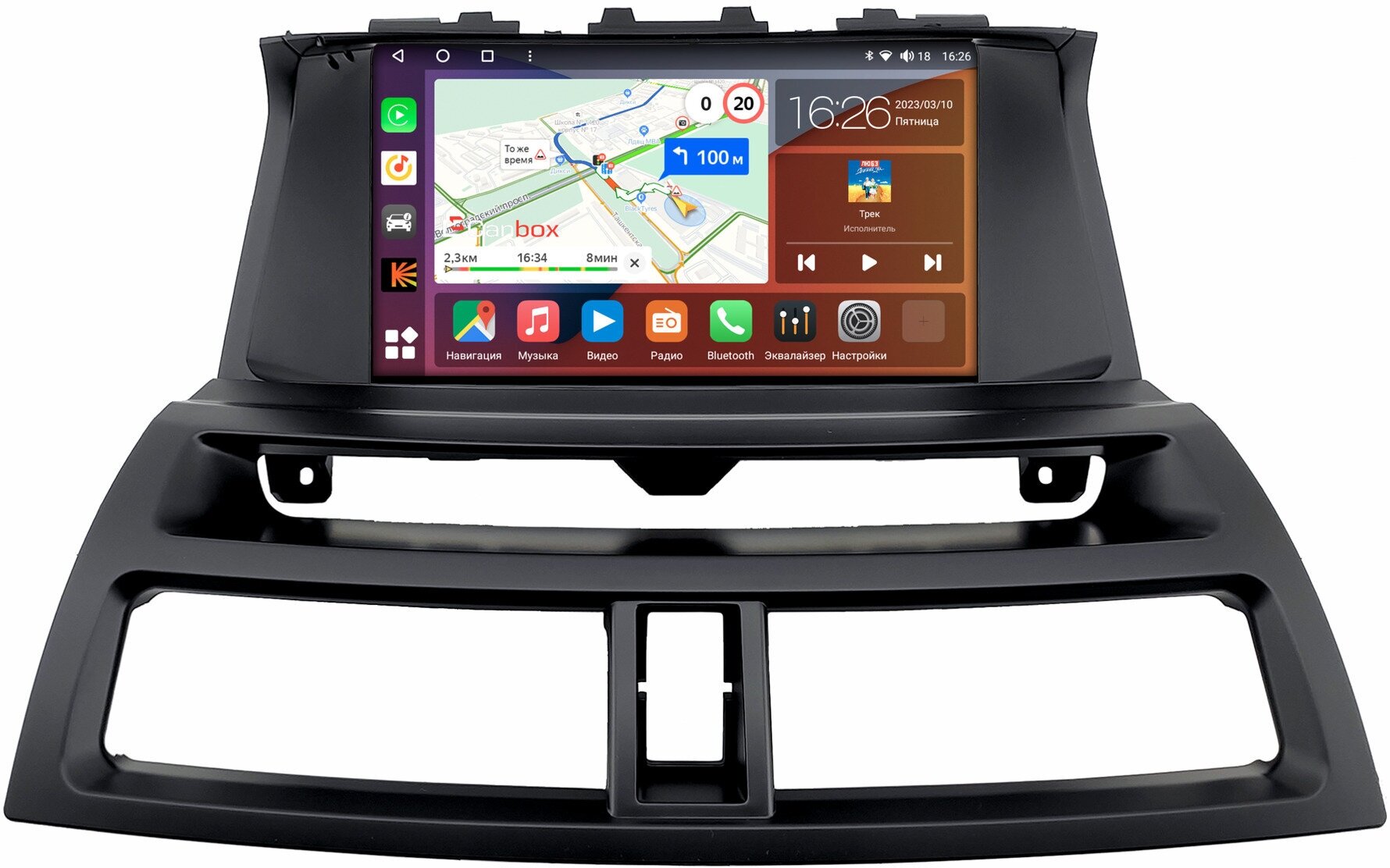 Штатная магнитола Honda Accord 8, Crosstour 2007-2012 (авто с навигацией) Canbox H-Line 4196-9-1418 Android 10 (4G-SIM, 6/128, DSP, QLed)