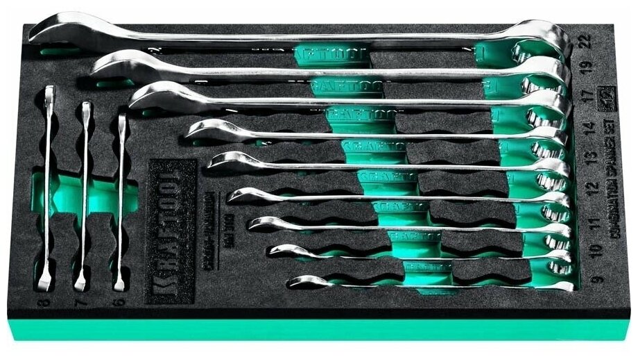 Набор комбинированных ключей 6-22 мм 12 предметов Kraftool 27079-H12E