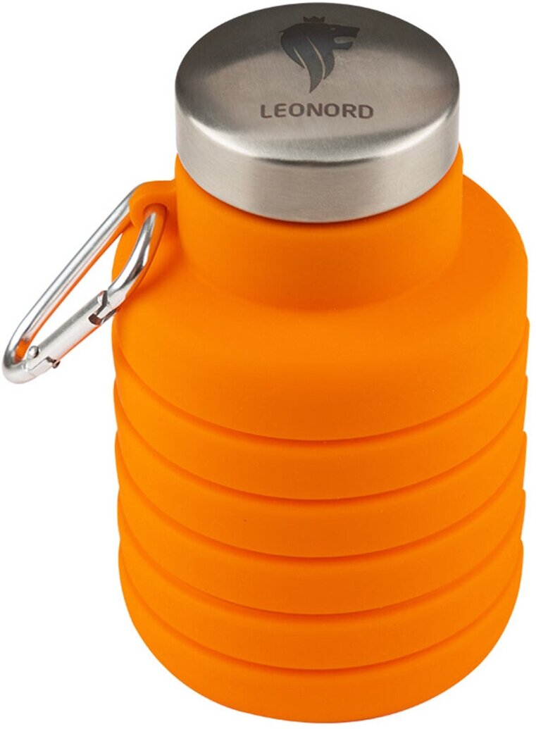 Бутылка для воды складная Leonord, силиконовая, 500 миллилитров