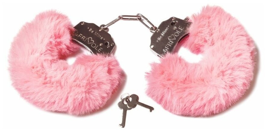 Наручники с пушистым мехом и ключиками