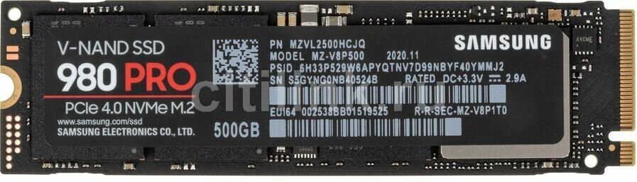 500 ГБ SSD M.2 накопитель SAMSUNG 980 PRO (MZ-V8P500BW)