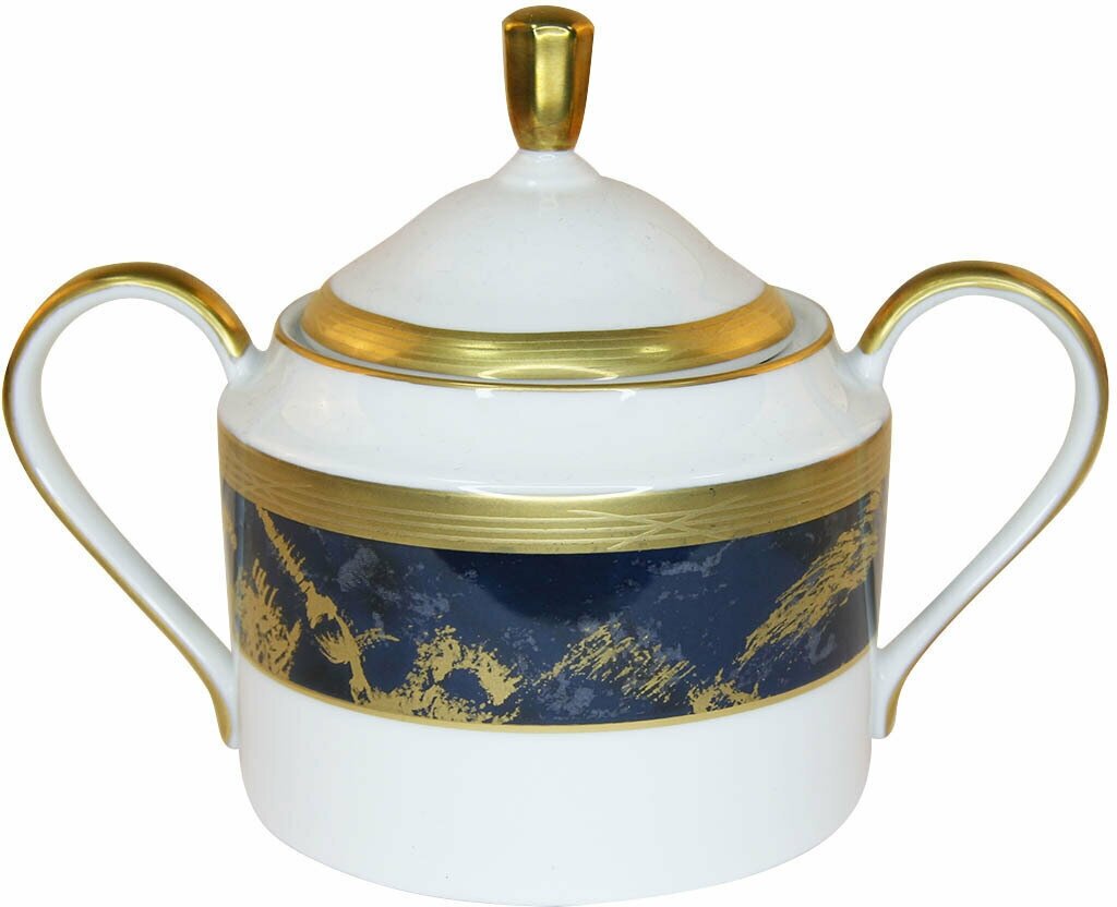 Фаберже. Сахарница "Японский Лазурный Павильон". Фарфор, роспись, деколь. Faberge, Франция-Япония, конец XX века.