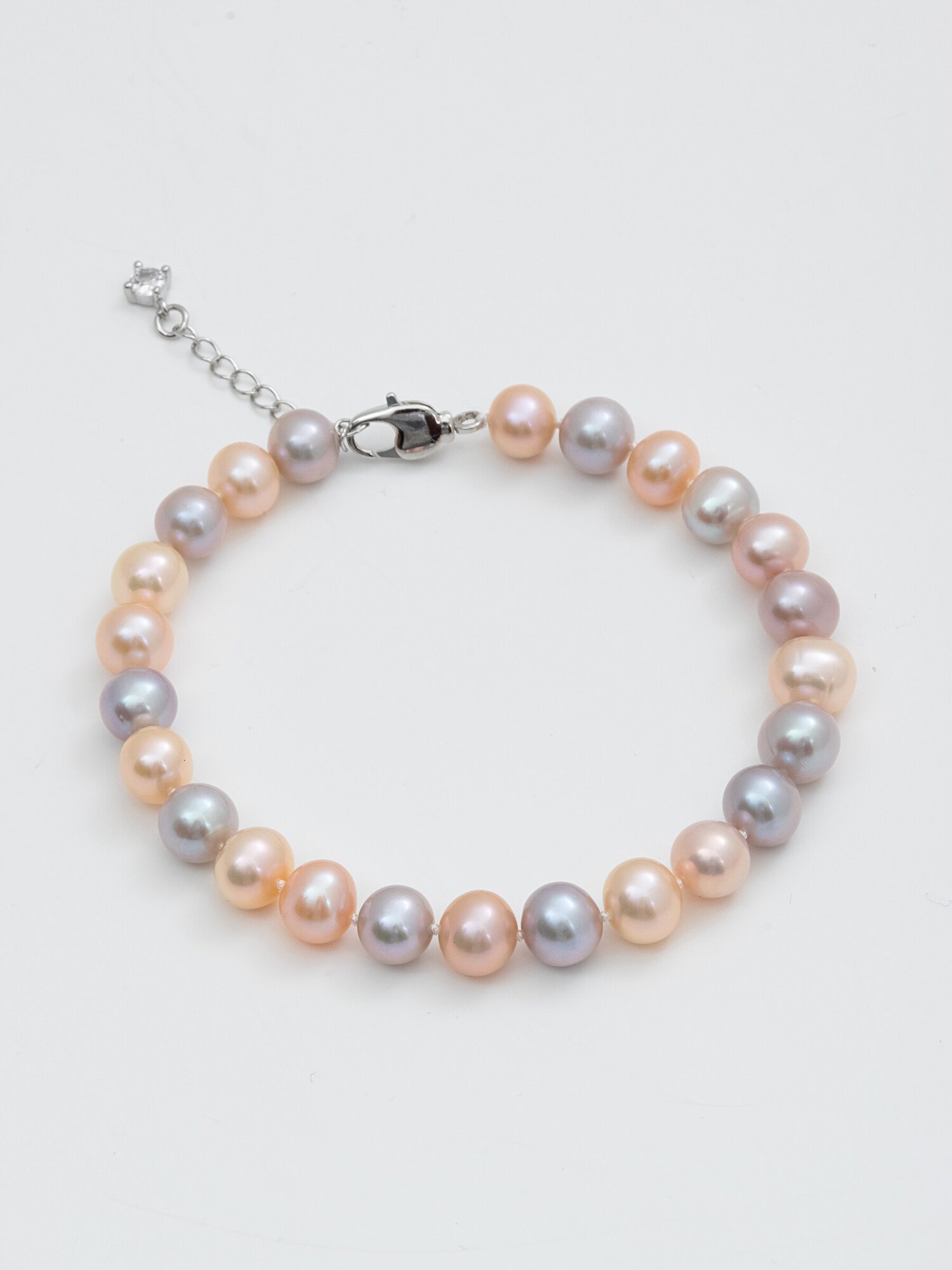 Браслет, жемчуг пресноводный культивированный