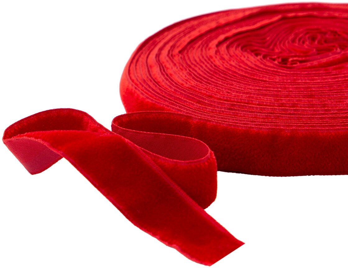 Лента бархатная 'Красная лента' 2 см*10 м, рис. 8319, С3513Г17 (10 красный)