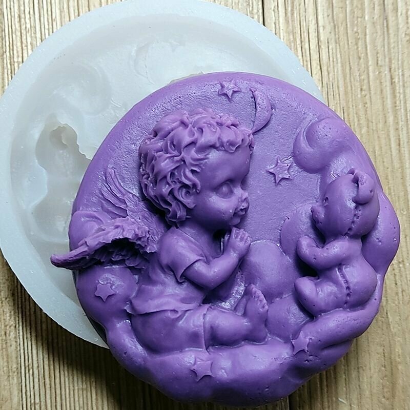 Молд силиконовый Brilliant Mold. Форма Малыш с мишкой